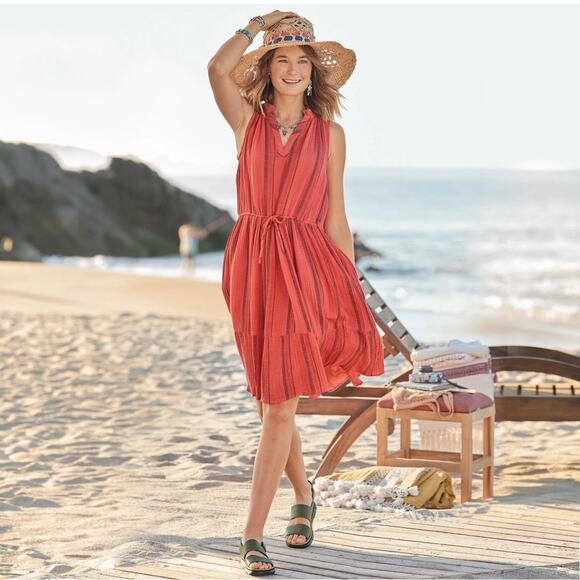 Sundance | Dresses | Sundance Womens Adley Sea Coral Gauze Cotton ...